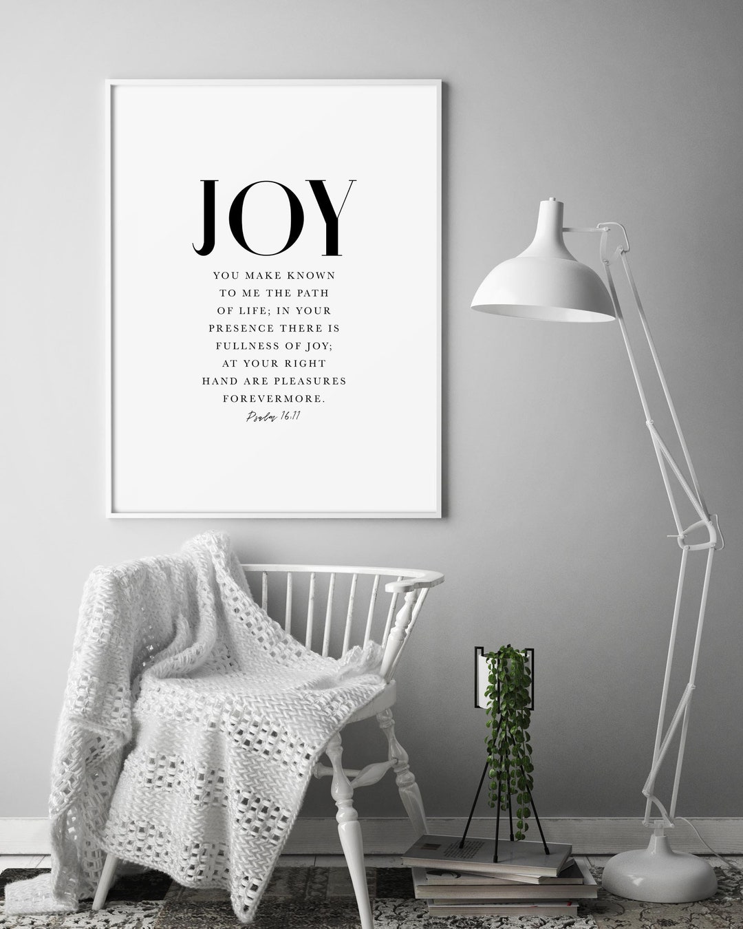 Psalm 16 ESV Bible Verse Wall Art Scripture Wall Art for Your - Etsy