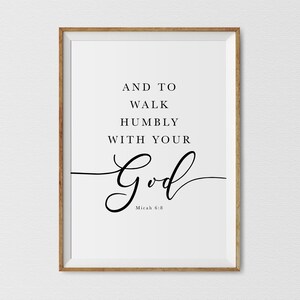 Bible Verse Wall Art of Micah 6 8, Set of 2 Scripture Prints Christian ...