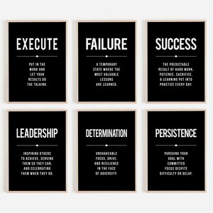 Leadership Wall Art Office Decor Success Poster Motivational Prints ...