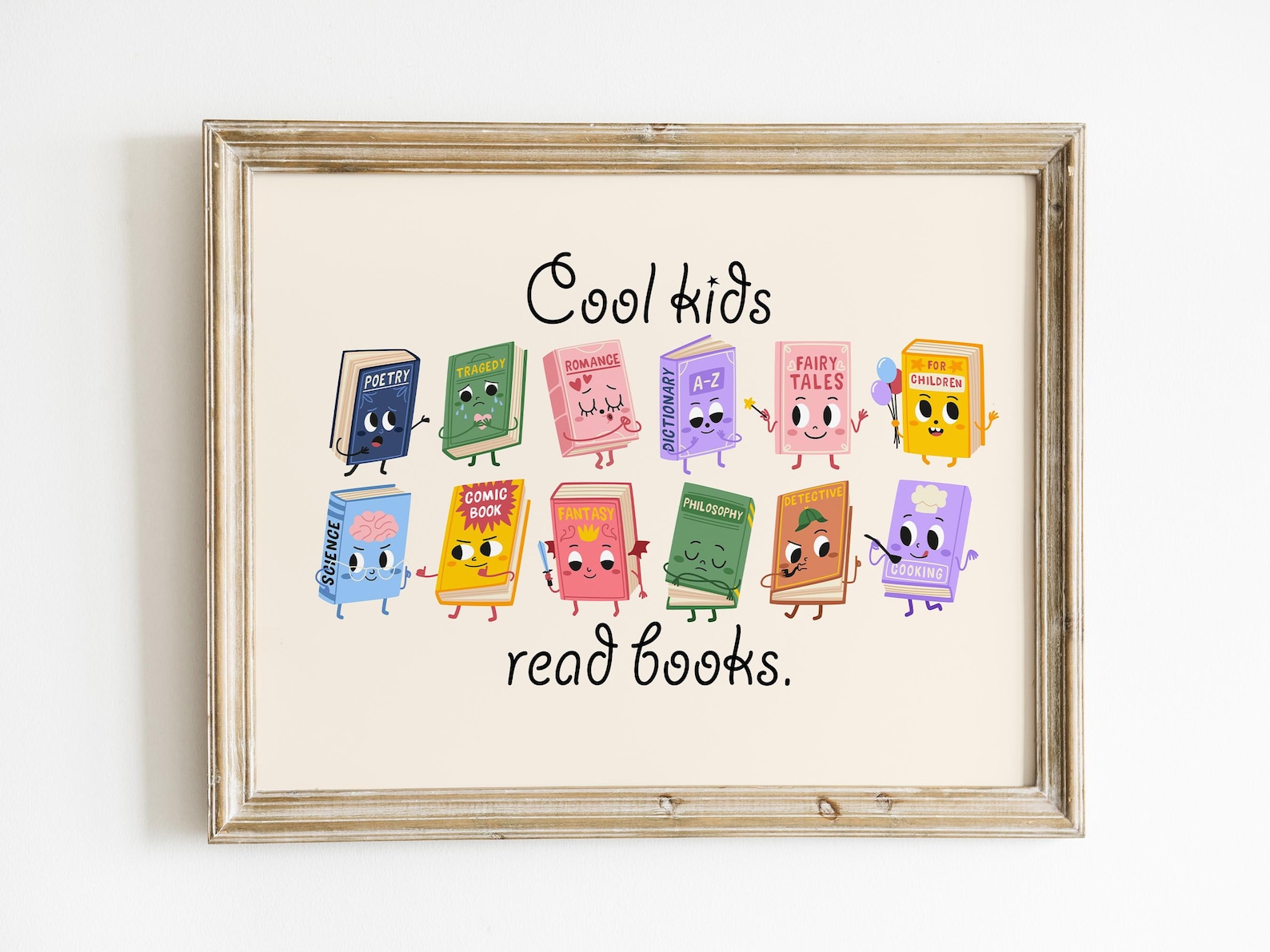 Classroom Reading Educational Poster, Library cool Kids Read Books ...