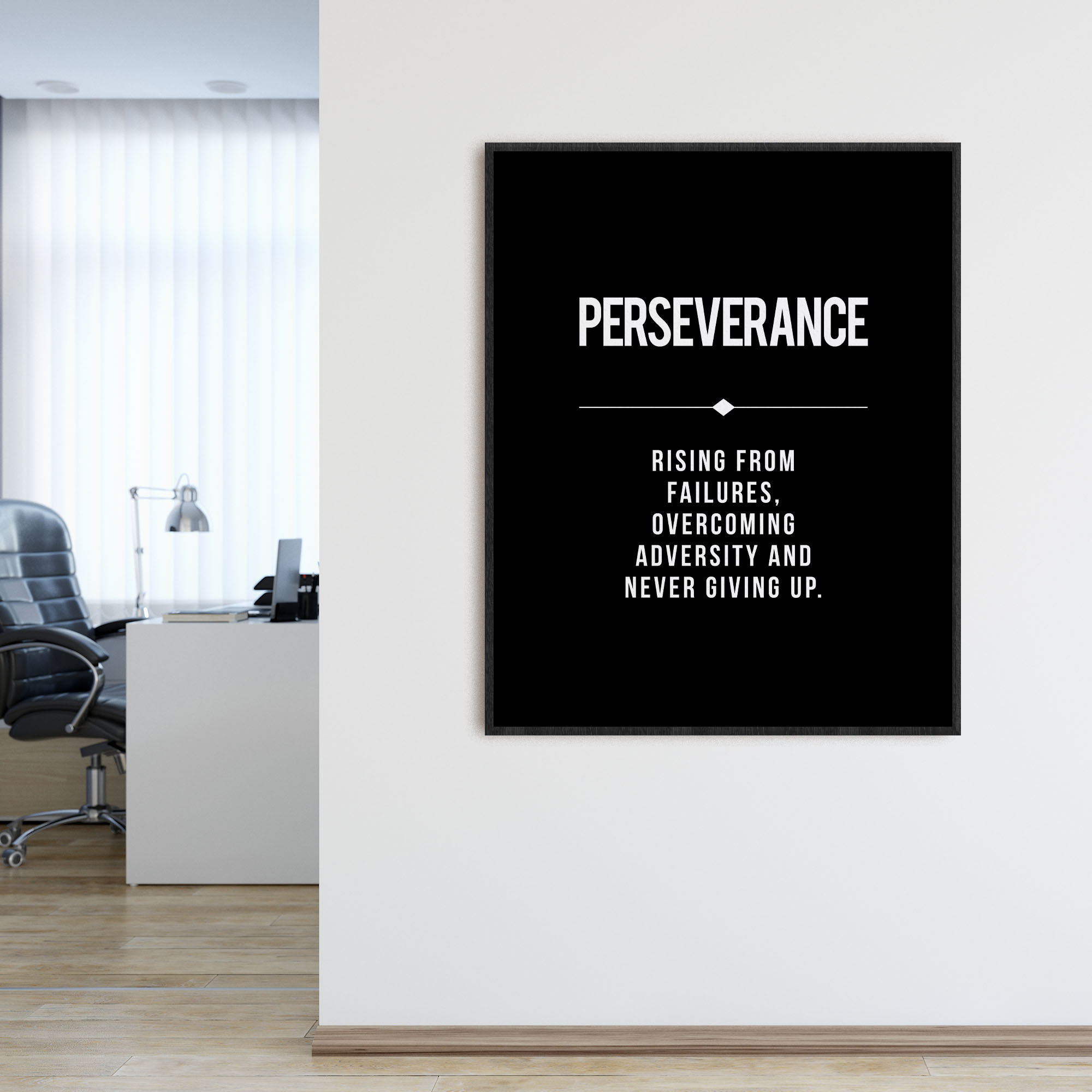 Perseverance Office Wall Art Persevere Definition Modern - Etsy