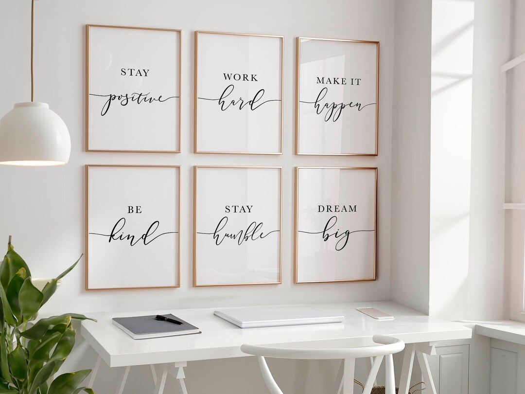 Office Decor, Stay Positive Dream Big Quotes, Motivational Large ...