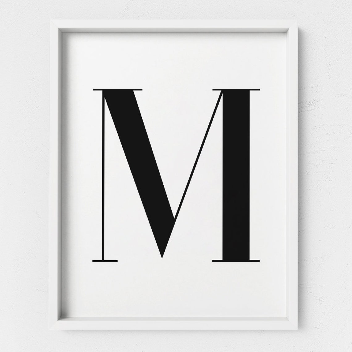 Letter M Print M Wall Art Decor Monogram Printable Nursery | Etsy