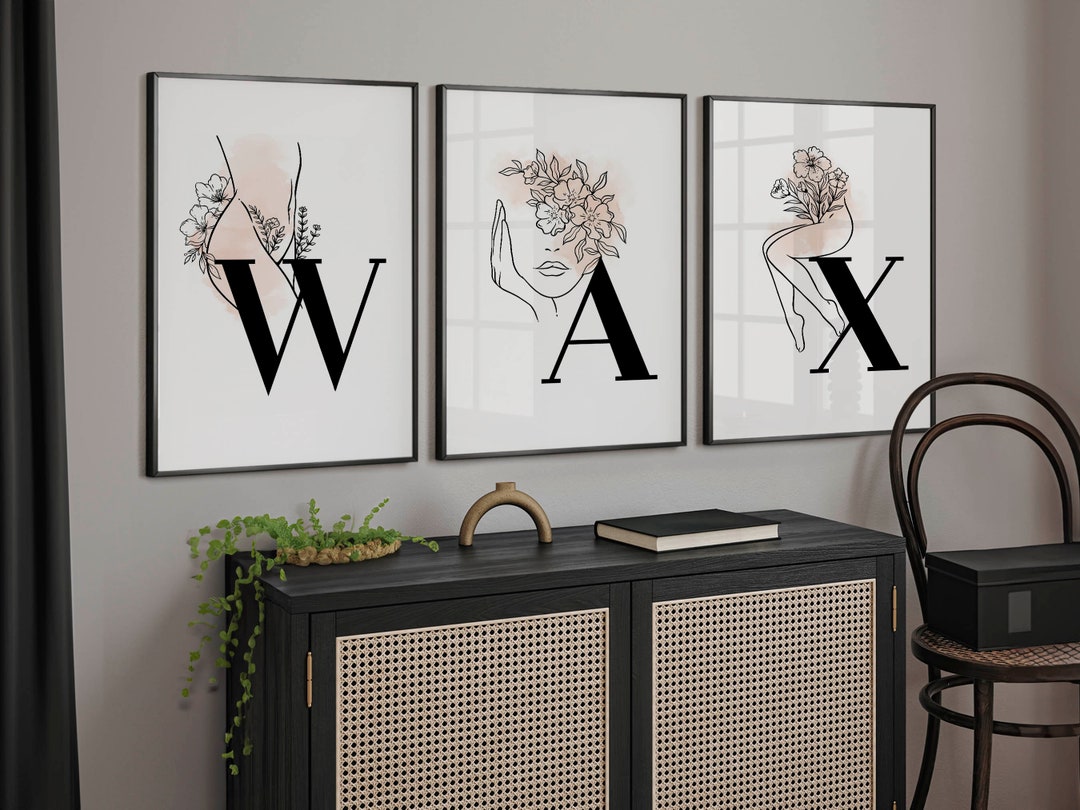 Waxing Salon Prints: Woman Body Line Art, Set of 3 (digital Download ...