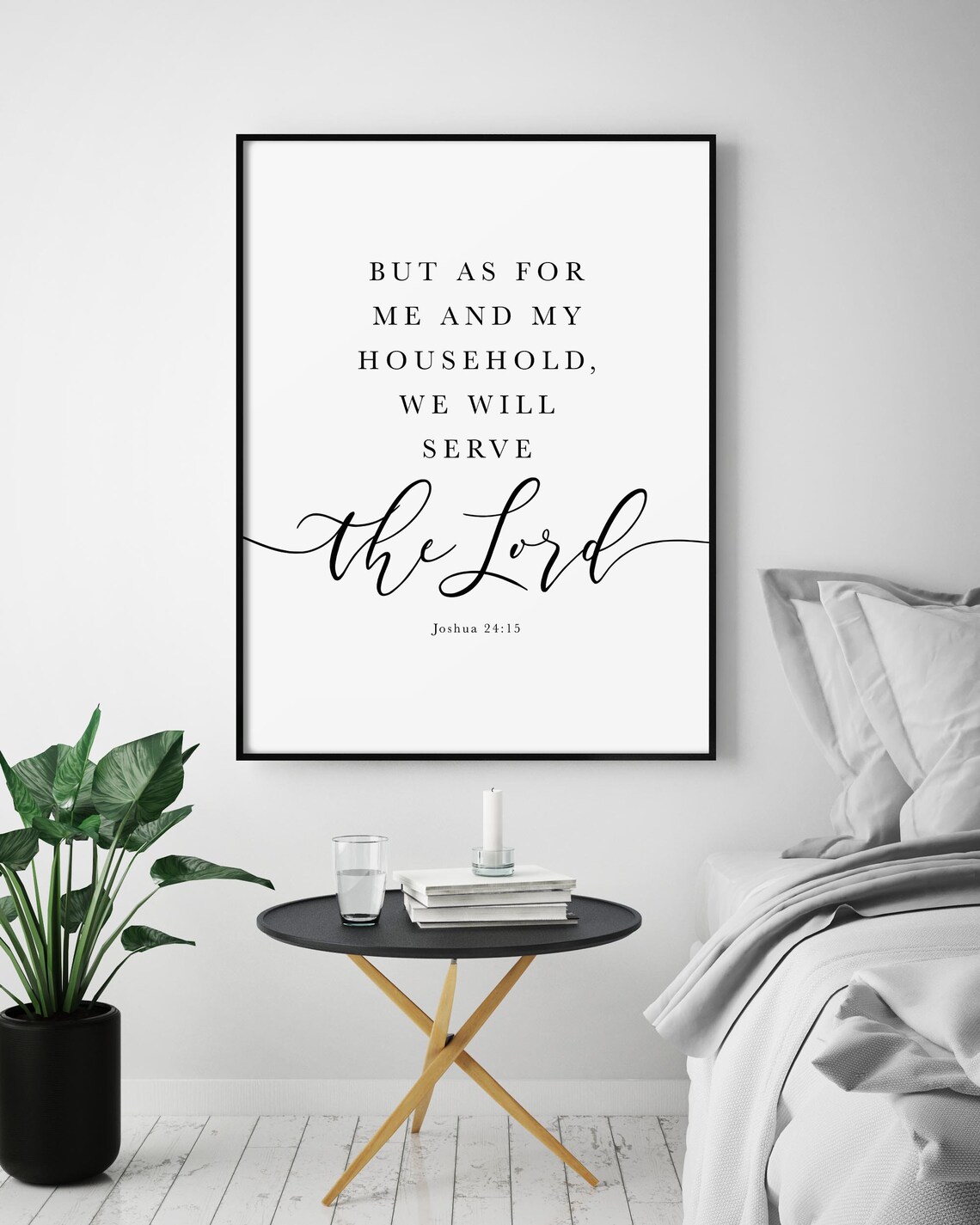 Bible Verse Wall Art Joshua 24:15 NIV but as for Me and My | Etsy