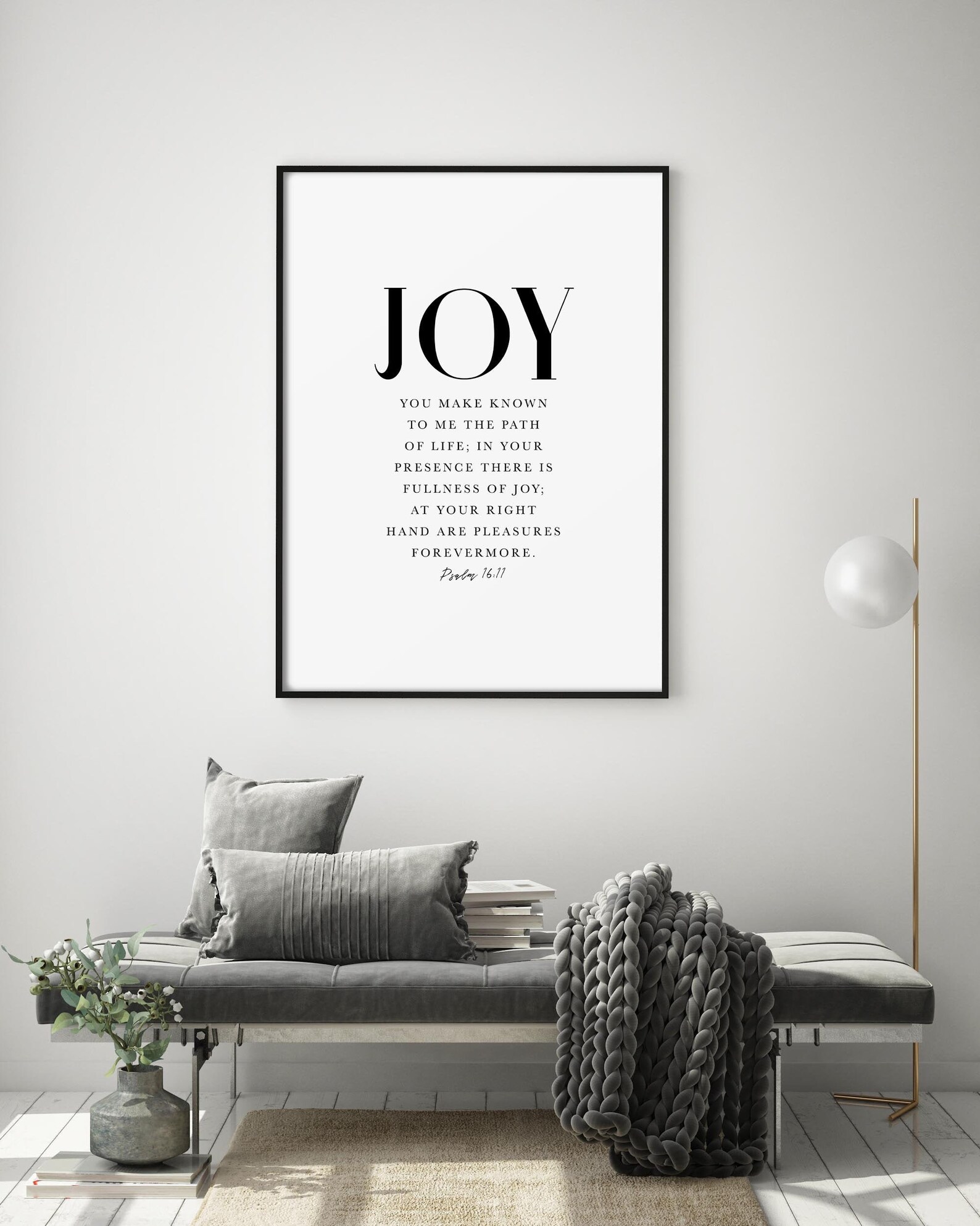 Psalm 16 ESV Bible Verse Wall Art Scripture Wall Art for Your - Etsy