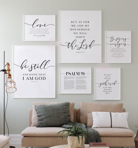 Scripture Gallery Set for Above Your Couch Christian Bedroom - Etsy ...