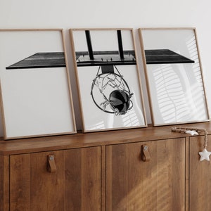 Basketball Hoop Poster, Basketball Coach Gift, Teen Room Decor, Sports ...