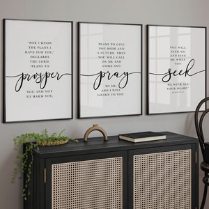 Jeremiah 29 11 Wall Art, Bible Verse Decor, Christian Home Decoration ...