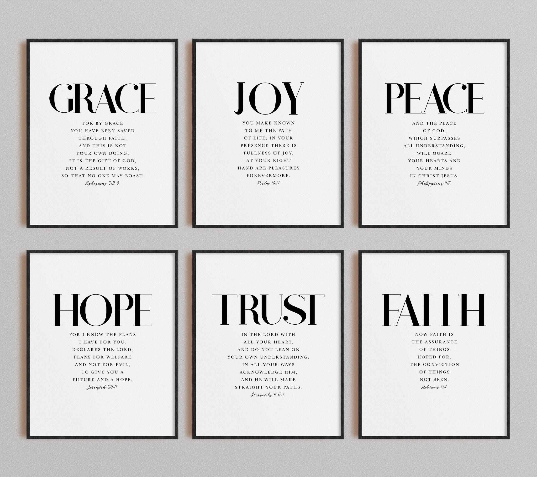 Bible Verse Wall Art Popular NIV Scripture Set of 6 Prints - Etsy Australia