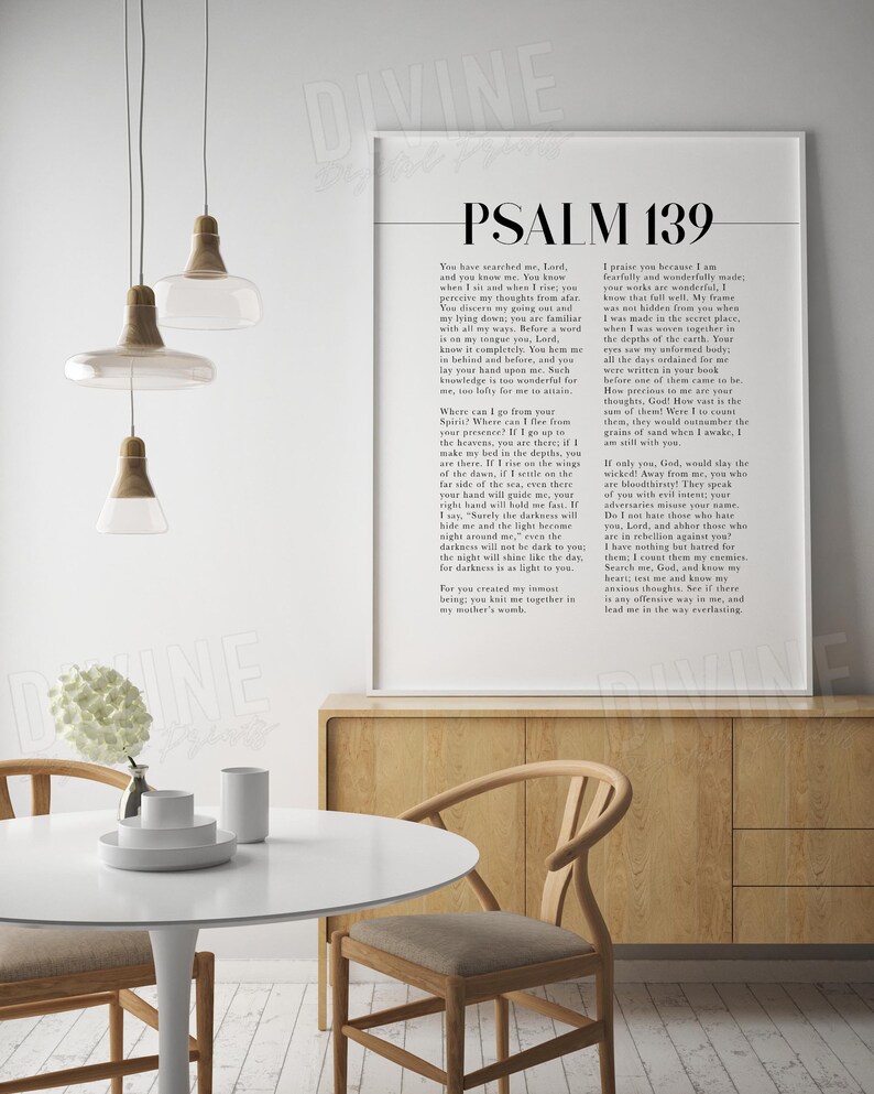 Psalm 139 NIV Bible Verse Wall Art Scripture Print Bible - Etsy