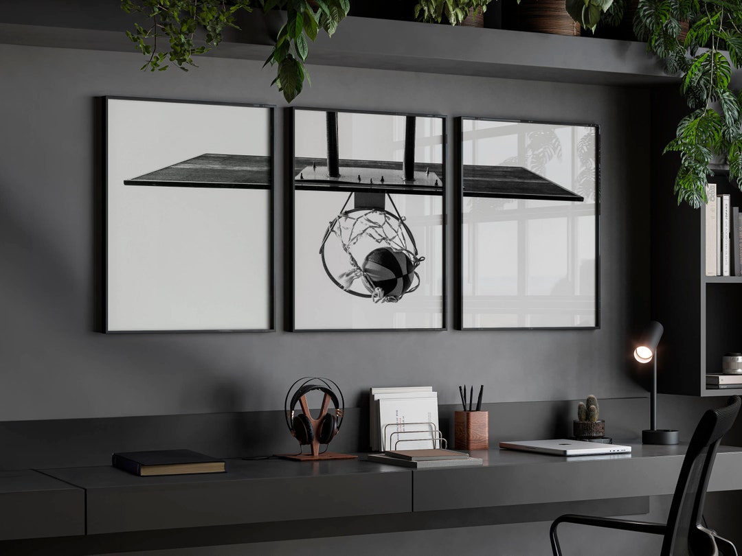 Basketball Hoop Poster, Basketball Coach Gift, Teen Room Decor, Sports ...