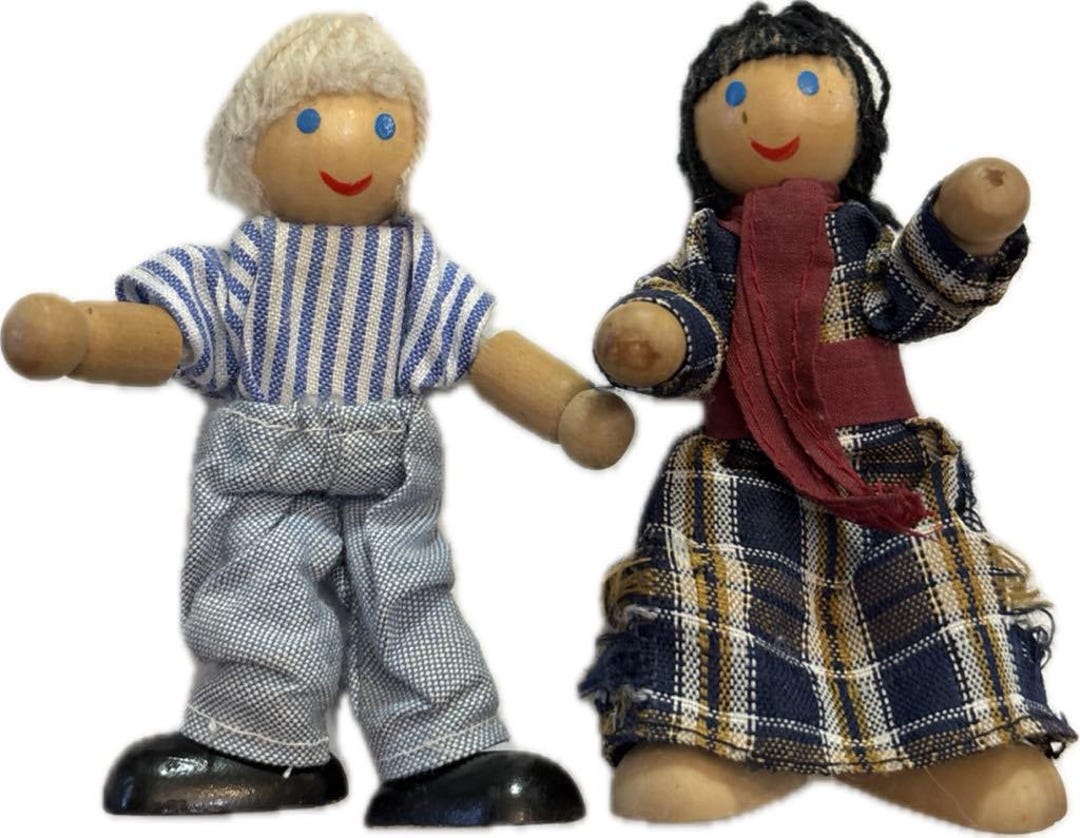 Vintage Ryans Room Dollhouse Figures Wood Posable Mother and Boy - Etsy