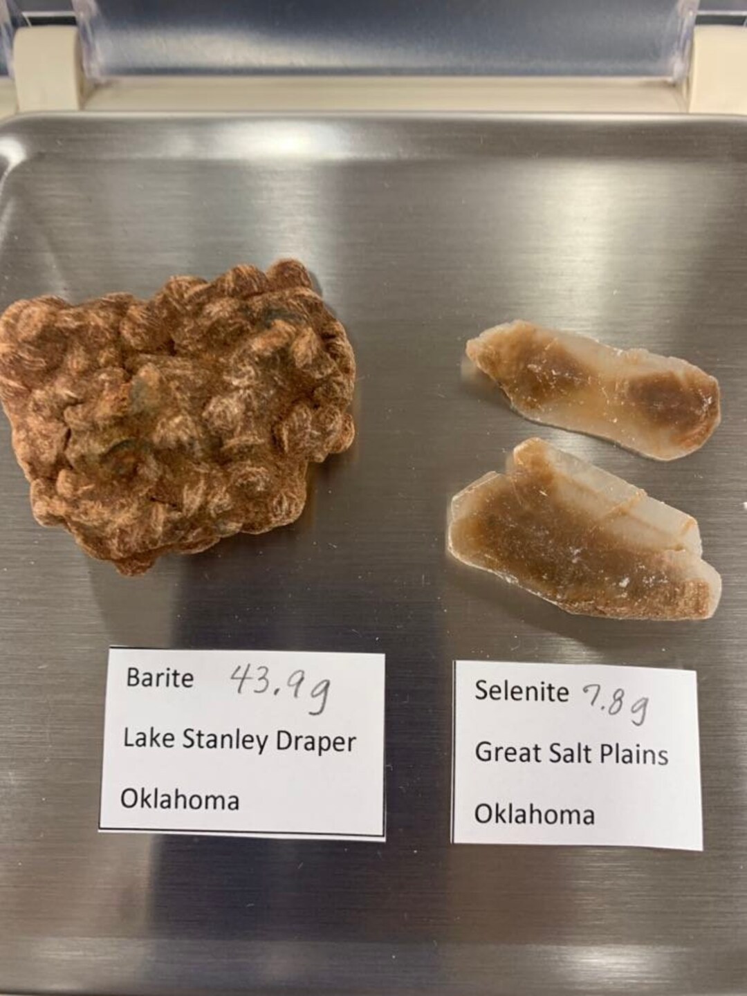 Oklahoma Barite Desert Rose Rock and Salt Plain Selenite Crystal ...