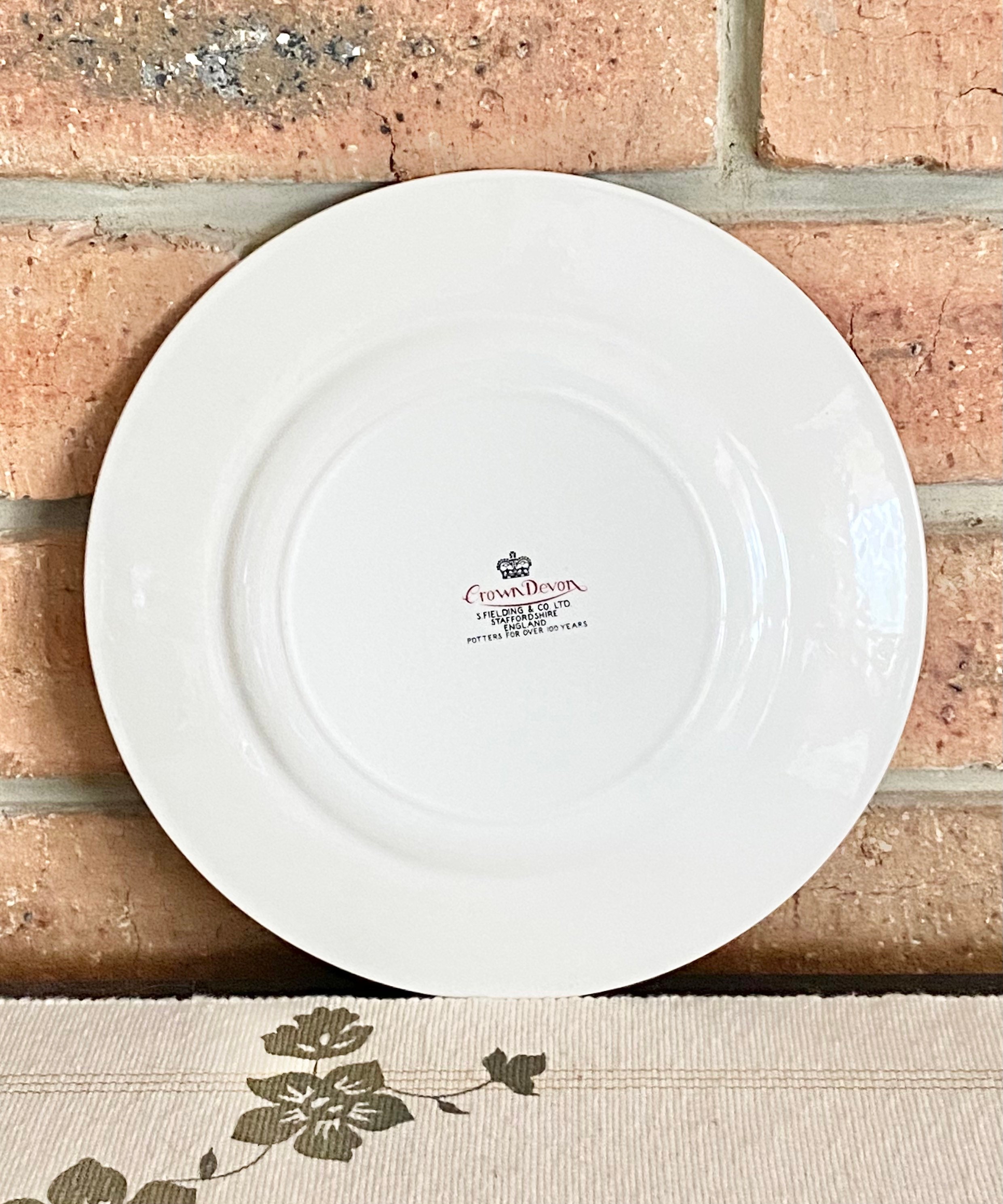 Crown Devon vintage 1980s Friendship bone china pearlware plate