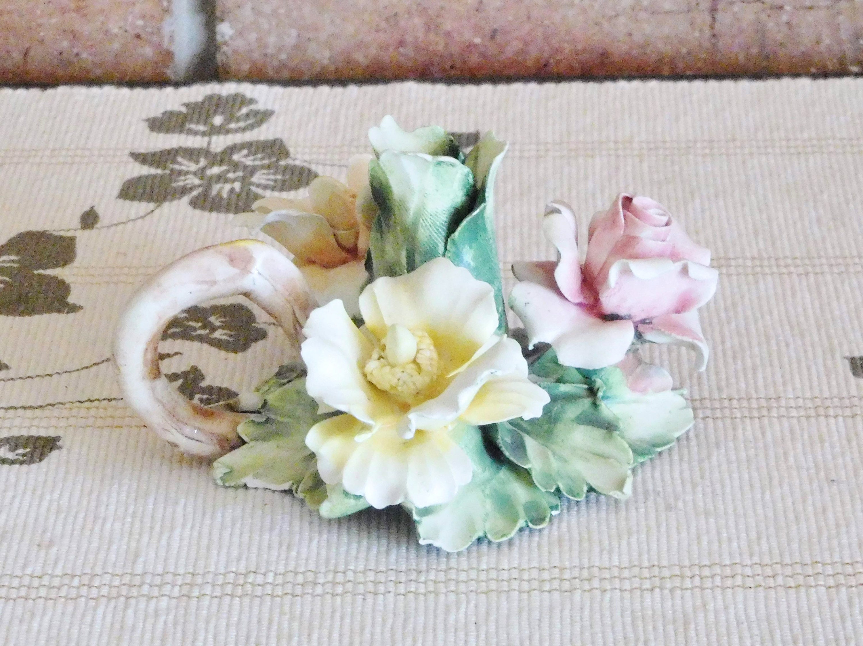Visconti Mollica Capodimonte 1970s fine matte porcelain floral ...