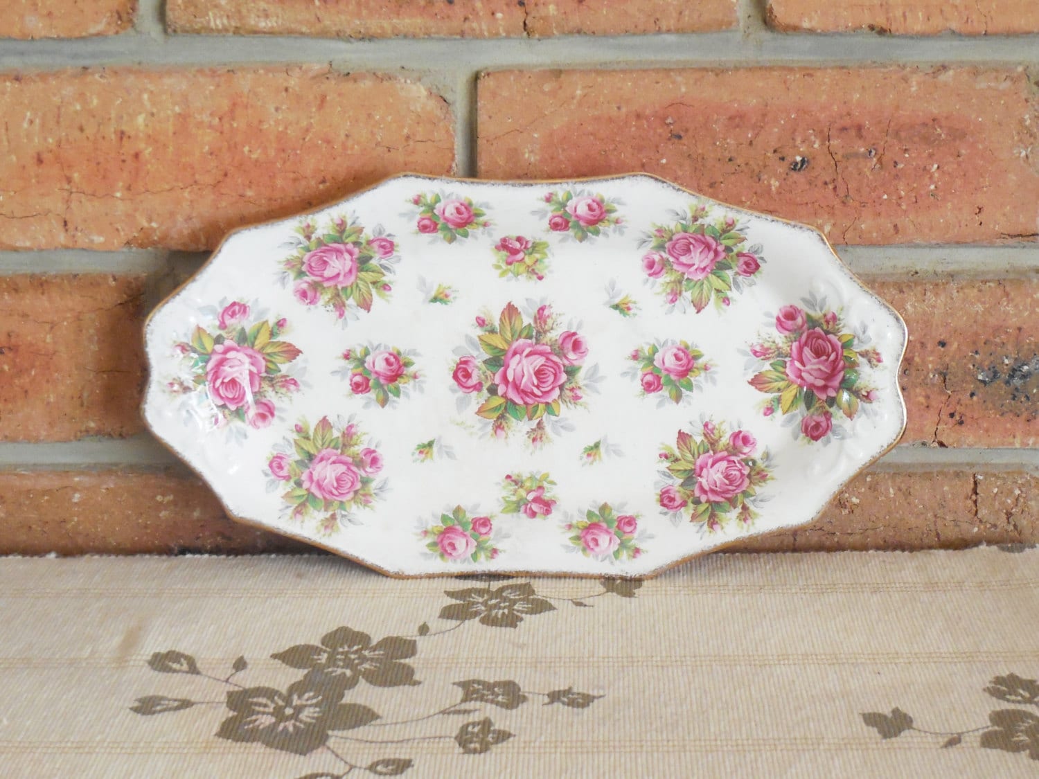 James Kent La Rosa pattern 4022 vintage oval shaped serving dish ...