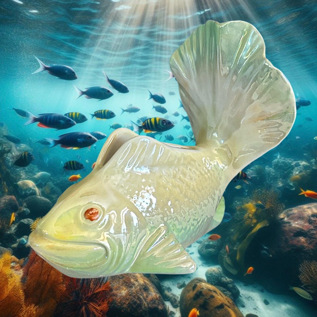 Wembley Quality Ware Vintage 1950s Kitsch Lustreware Fish Small Posy ...