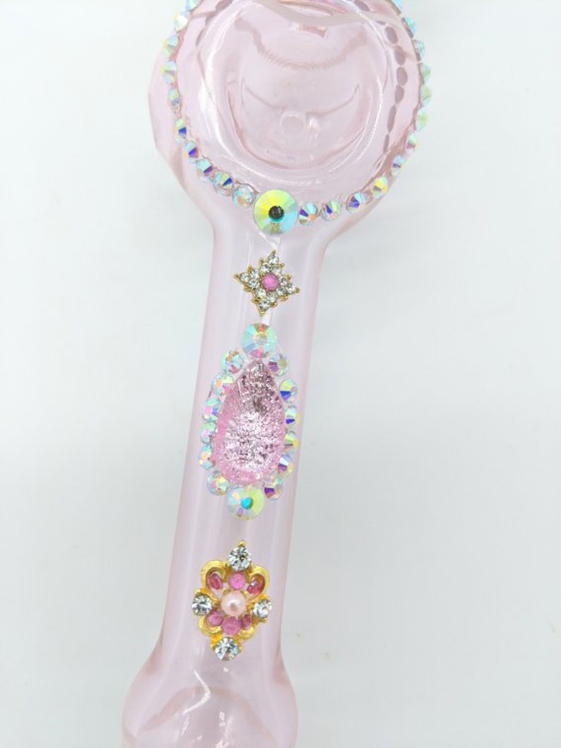 Magic Sparkle Moon and Star Pipe Glass Spoon Pipe Custom - Etsy