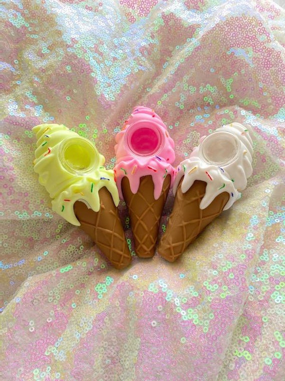 Ice Cream Yum Yum Silicone Pipe Ice Cream Sprinkles Pipe | Etsy