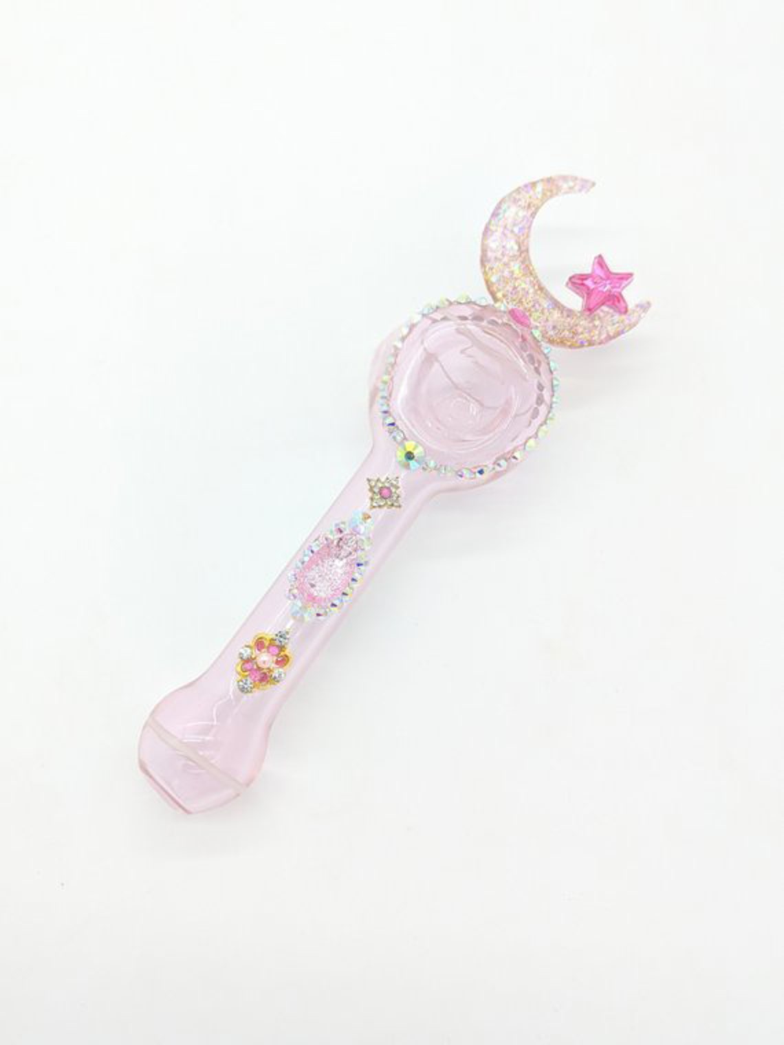 Magic Sparkle Moon and Star Pipe Glass Spoon Pipe Custom - Etsy