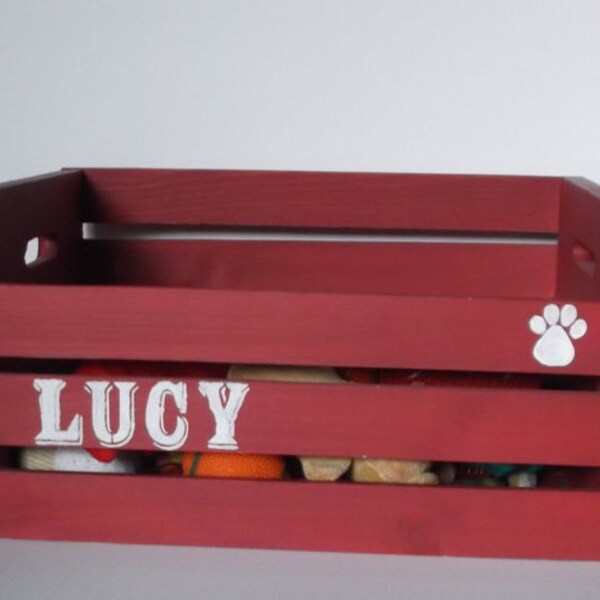 Wooden Dog Toy Box - Etsy