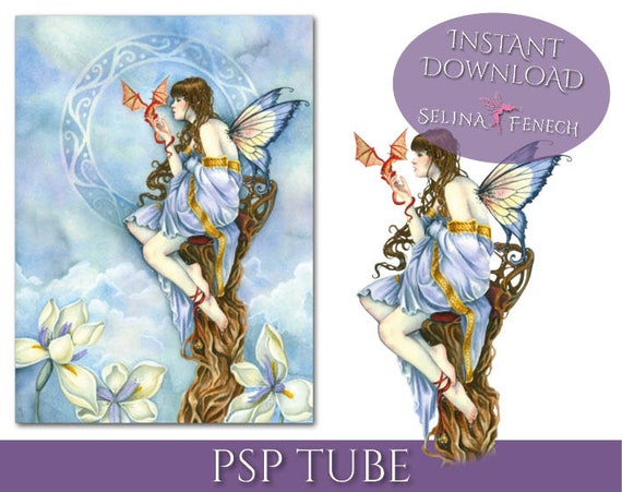 Paper, Party & Kids Dragon Fae Pink Fairy Dragon Fantasy Digital ...