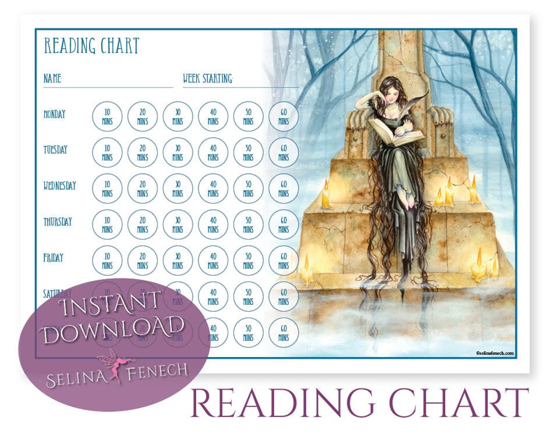 Reading Chart - Story Keeper - Fantasy Art Stationery Printable ...