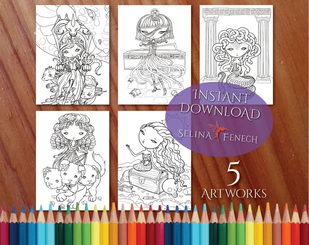 Mythology Halloween Faedorables Cute and Creepy Coloring Page/digi ...
