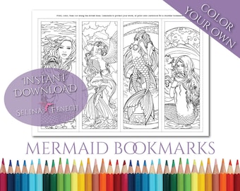 Ocean Coloring Bookmark - Etsy