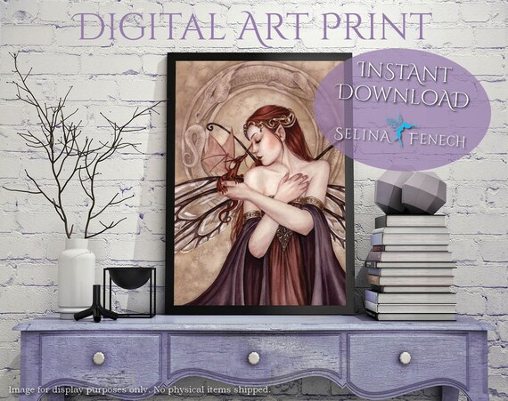 Winged Things Instant Download Art Print Fantasy Printable | Etsy