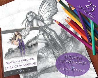 Mermaids Grayscale Coloring Collection Coloring Page/digi | Etsy