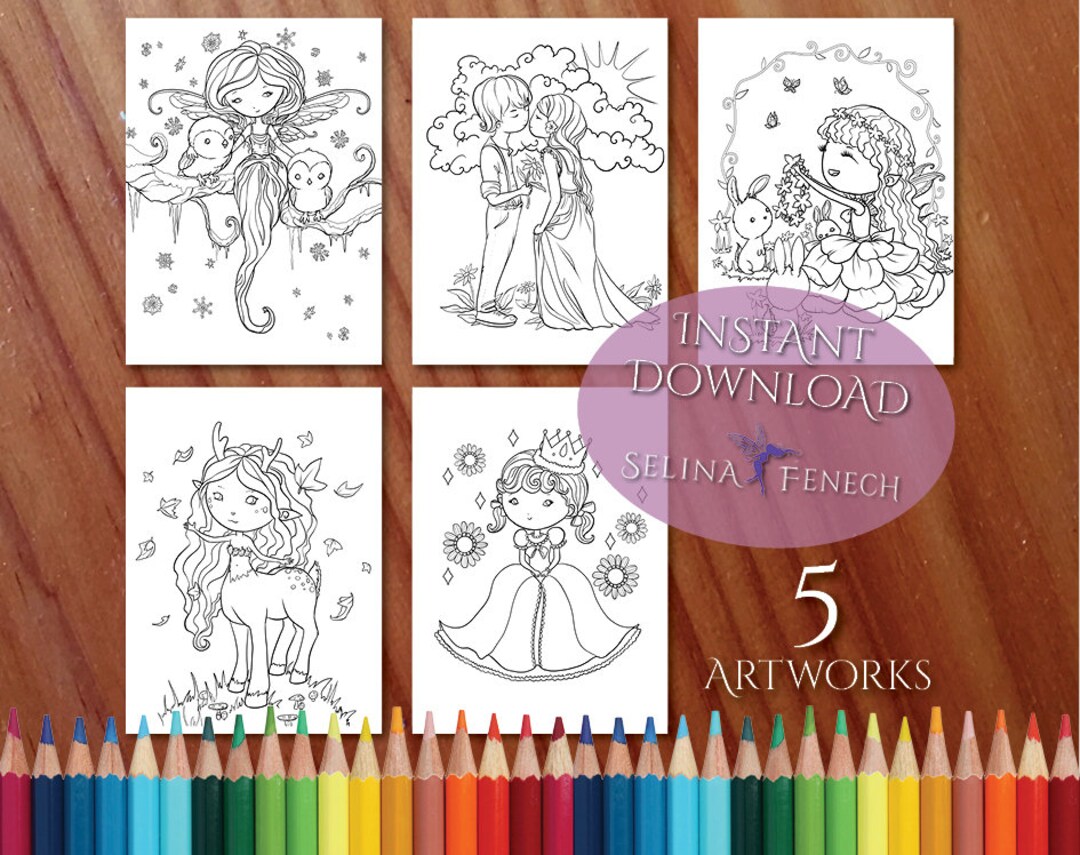 Faedorables Sweet and Simple Whimsical Fairies and Friends Coloring ...