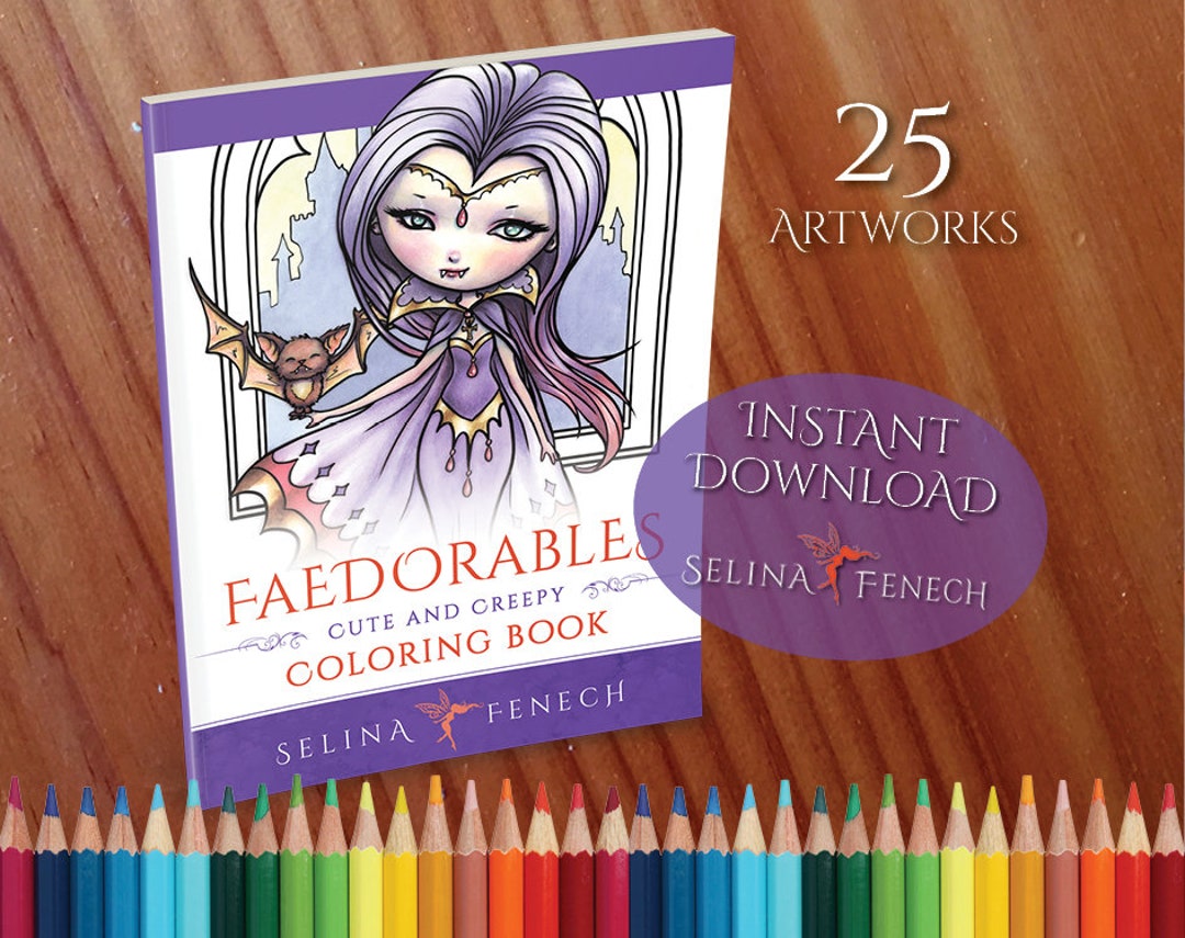 Faedorables Cute and Creepy Coloring Collection Coloring Page/digi ...