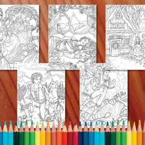 Fairy Tales Princesses and Fables Coloring Collection Coloring Page ...
