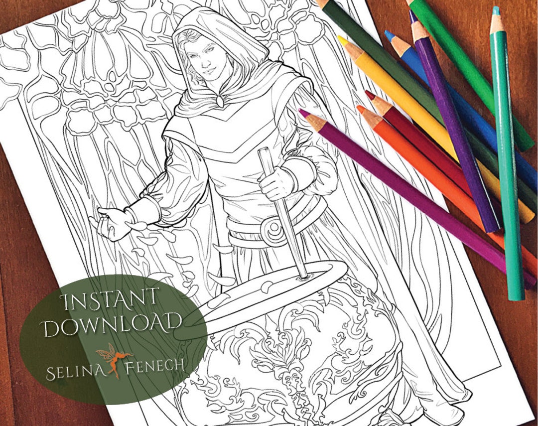 Transformations Natural Enchantment Coloring Page/digi Stamp Fantasy ...