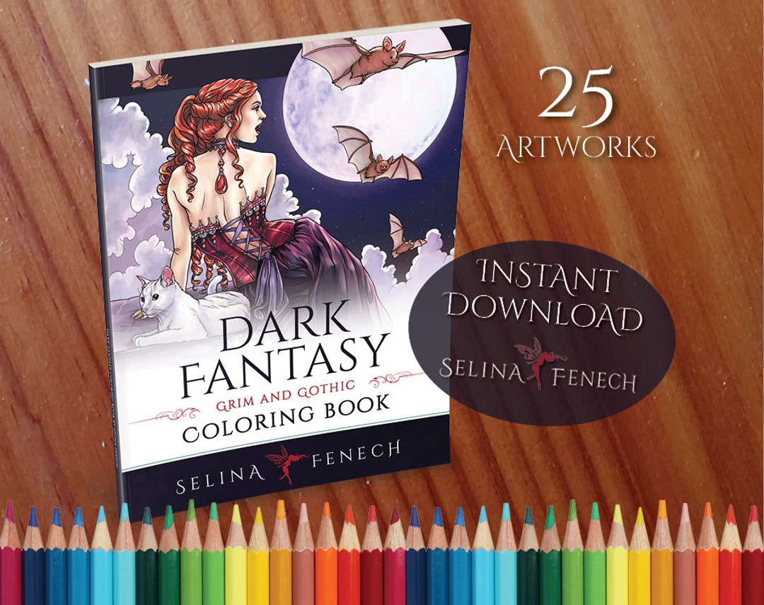 Dark Fantasy Grim and Gothic Coloring Collection Coloring Page/digi ...