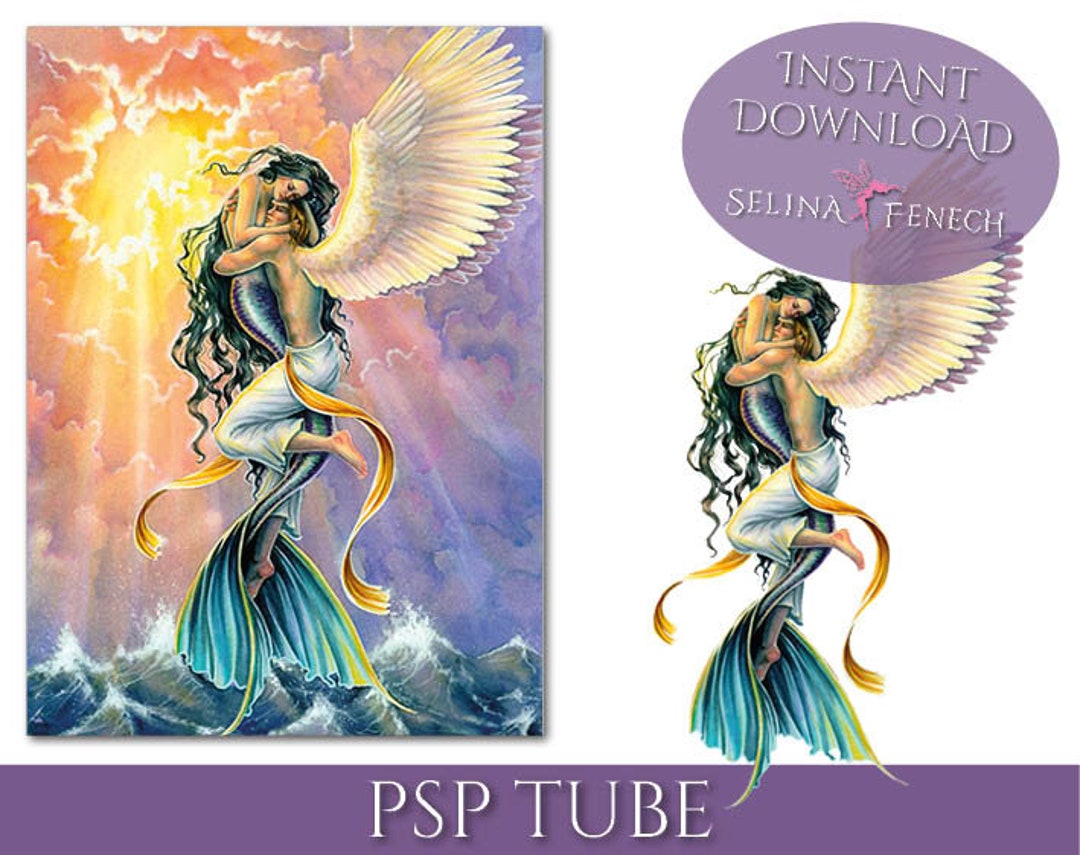 PSP Tagger Tube - Impossible Love - Angel Mermaid Fantasy Digital ...