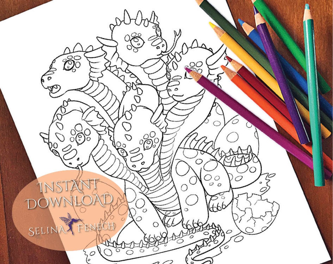 Hydra Greek Mythology Coloring Pages