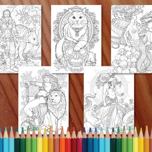 Dark Fantasy Grim and Gothic Coloring Collection Coloring Page/digi ...