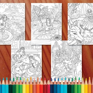 Fairy Tales Princesses and Fables Coloring Collection Coloring Page ...