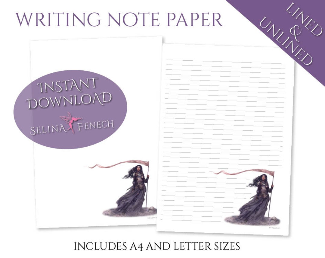 Letter Writing Note Paper Trials Fantasy Art Journalling Stationery ...