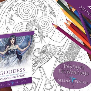 Goddess and Mythology Coloring Collection Coloring Page/digi Stamp ...