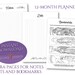 12-month Planner and Coloring Bookmarks for Journalling Writing Paper ...