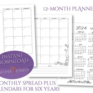 12-month Planner and Coloring Bookmarks for Journalling Writing Paper ...