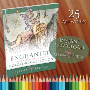 Enchanted Magical Forests Coloring Collection Coloring Page/digi Stamp ...