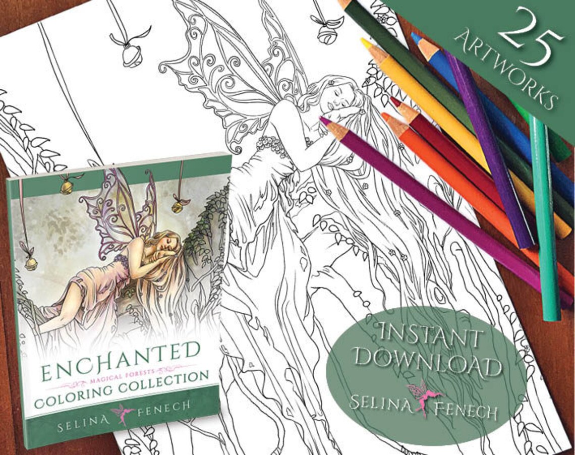 Enchanted Magical Forests Coloring Collection Coloring - Etsy