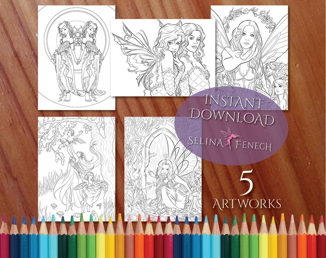 Fairy Families Friends and Sisters Fairy Companions Coloring Page/digi ...