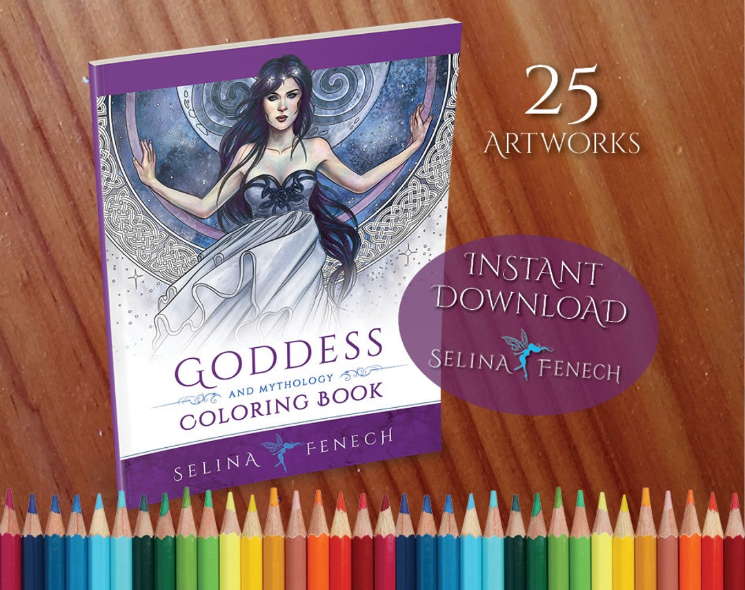 Goddess and Mythology Coloring Collection Coloring Page/digi Stamp ...