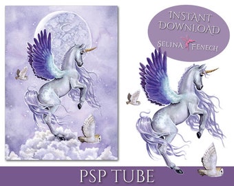 PSP Tagger Tube Sunset Unicorn Fantasy Digital | Etsy